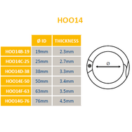 Chrome Finish Metal Locking Ring HOO14 — Hang and Display