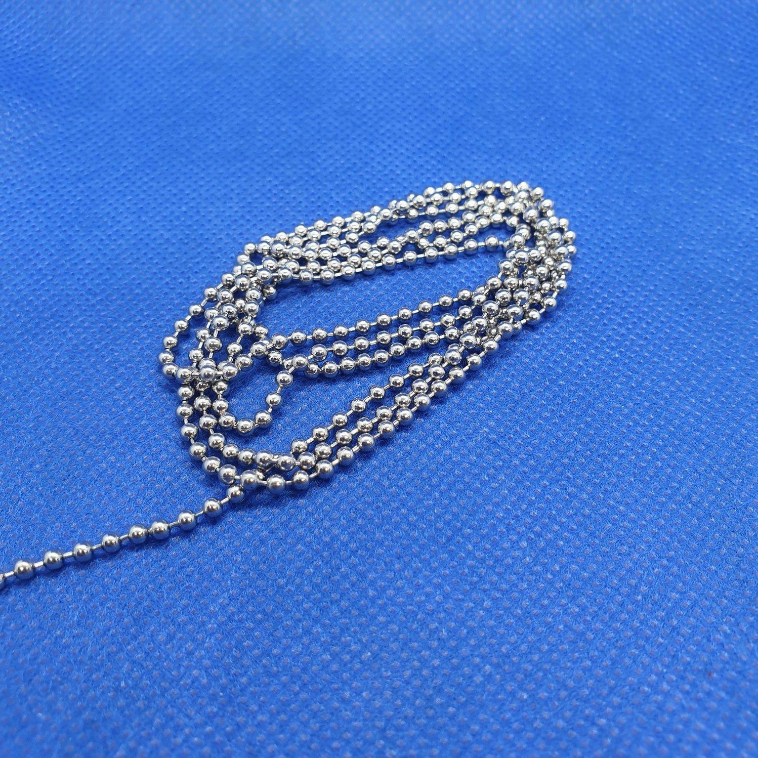 Chromed Metal Pearl Ball Chain Link Fastener CHA1 — Hang and Display