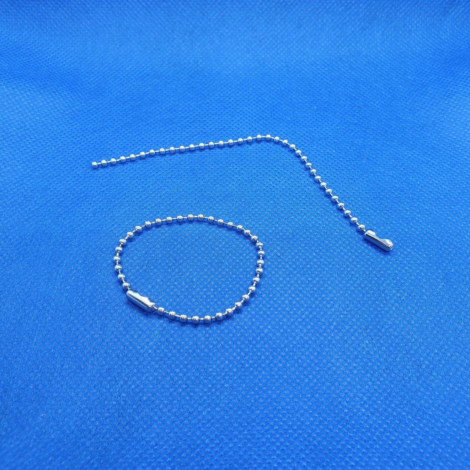 Chromed Metal Pearl Ball Chain Link Fastener CHA1 — Hang and Display