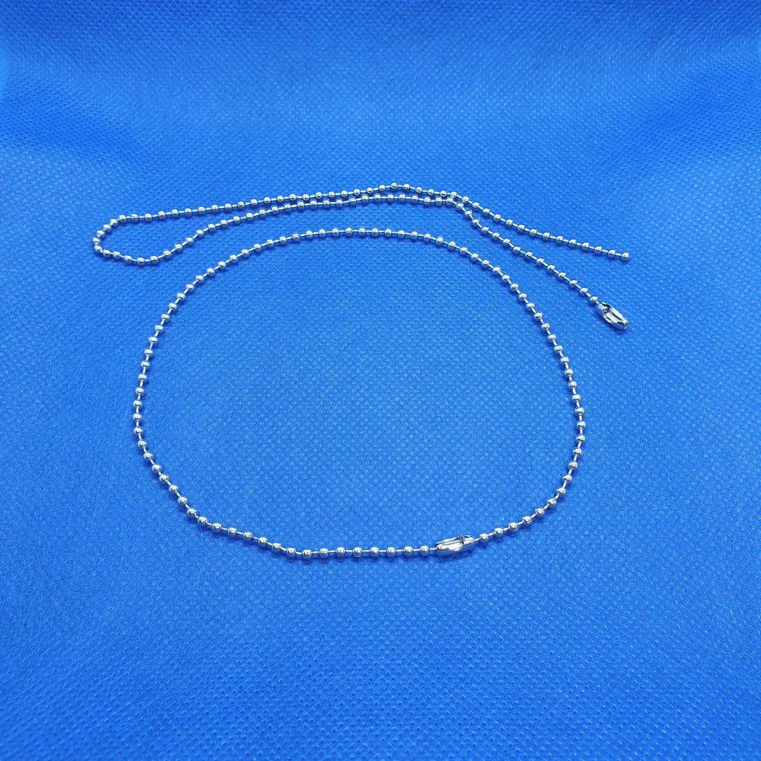 Chromed Metal Pearl Ball Chain Link Fastener CHA1 — Hang and Display