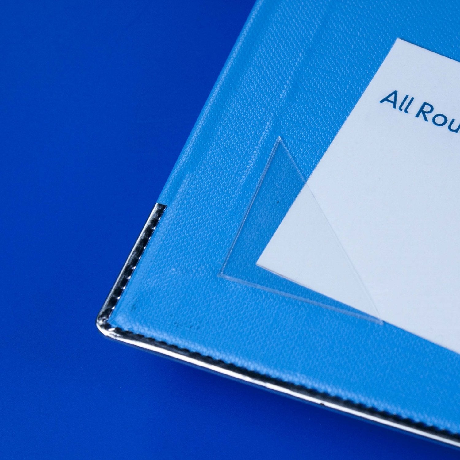 Clear Adhesive PVC Corner Triangle Pockets — Hang and Display