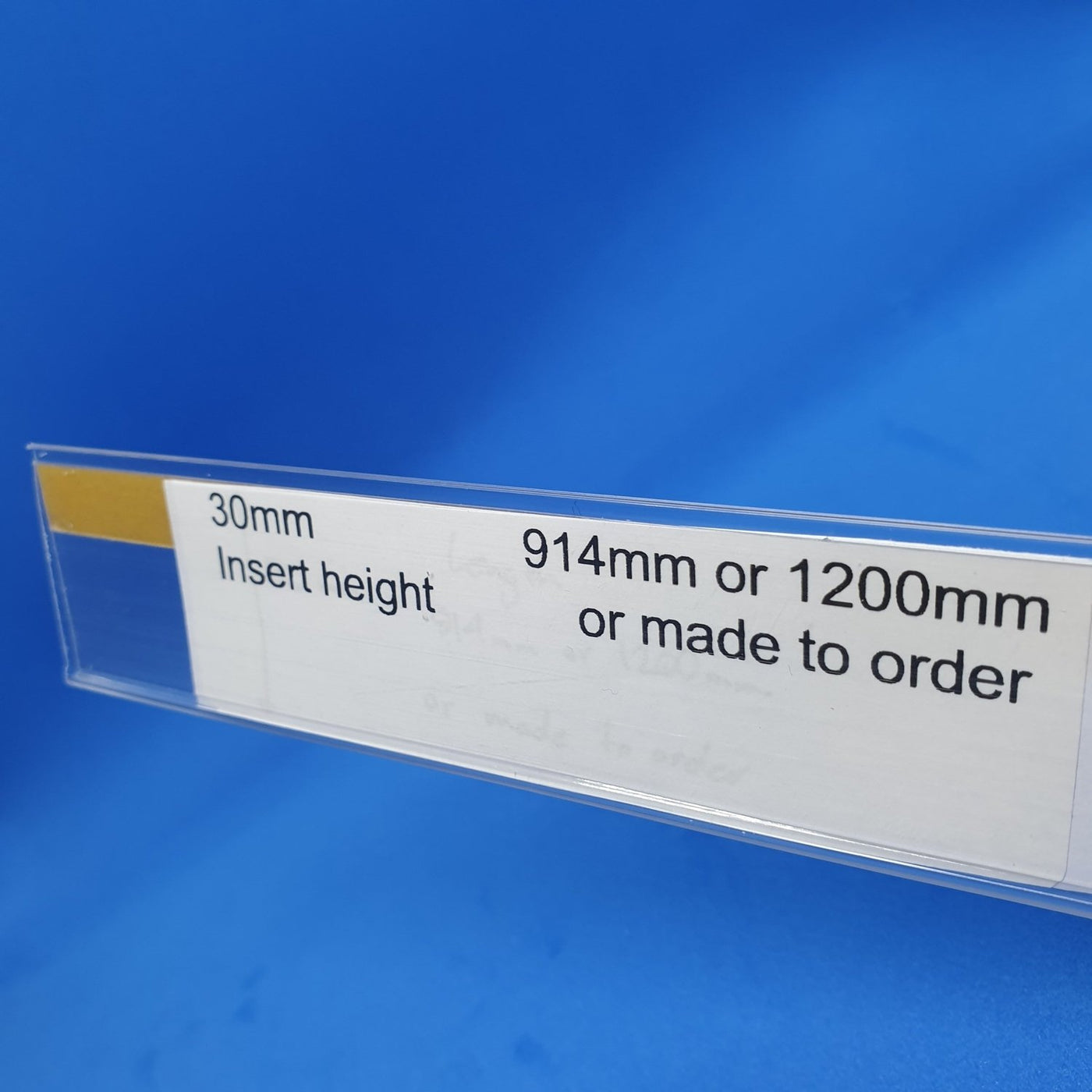 Clear Flat Data Strip with Adhesive Backing 30mm Ticket Height LAB4-30 ...
