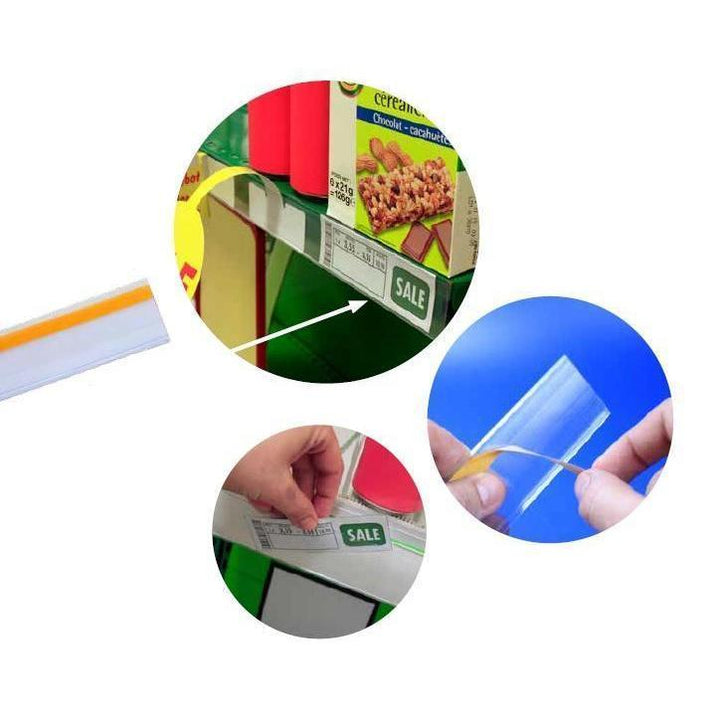 Clear Flat Data Strip with adhesive backing 52mm ticket height LAB4-52 ...