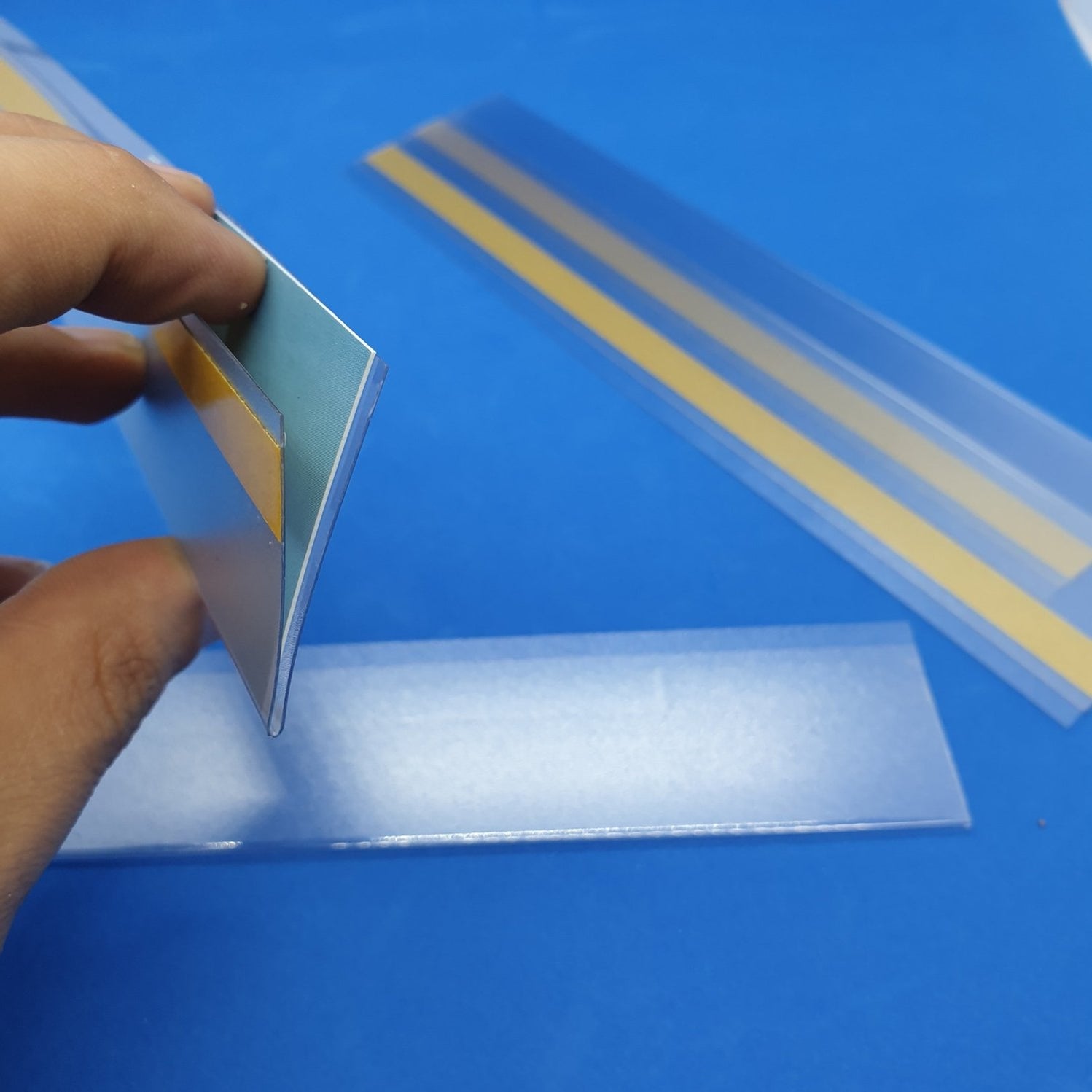 Clear Shelf Stripping Flat Data Strip Adhesive Anti Reflective — Hang ...