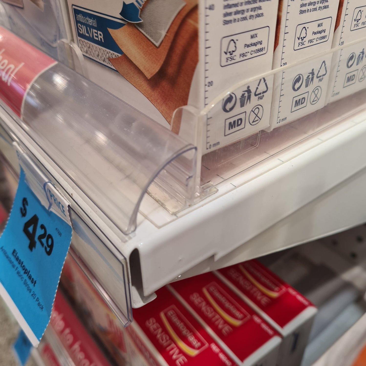 Curved Bullnose POP Data Strip with T Rail and Adhesive 30mm Ticket ...