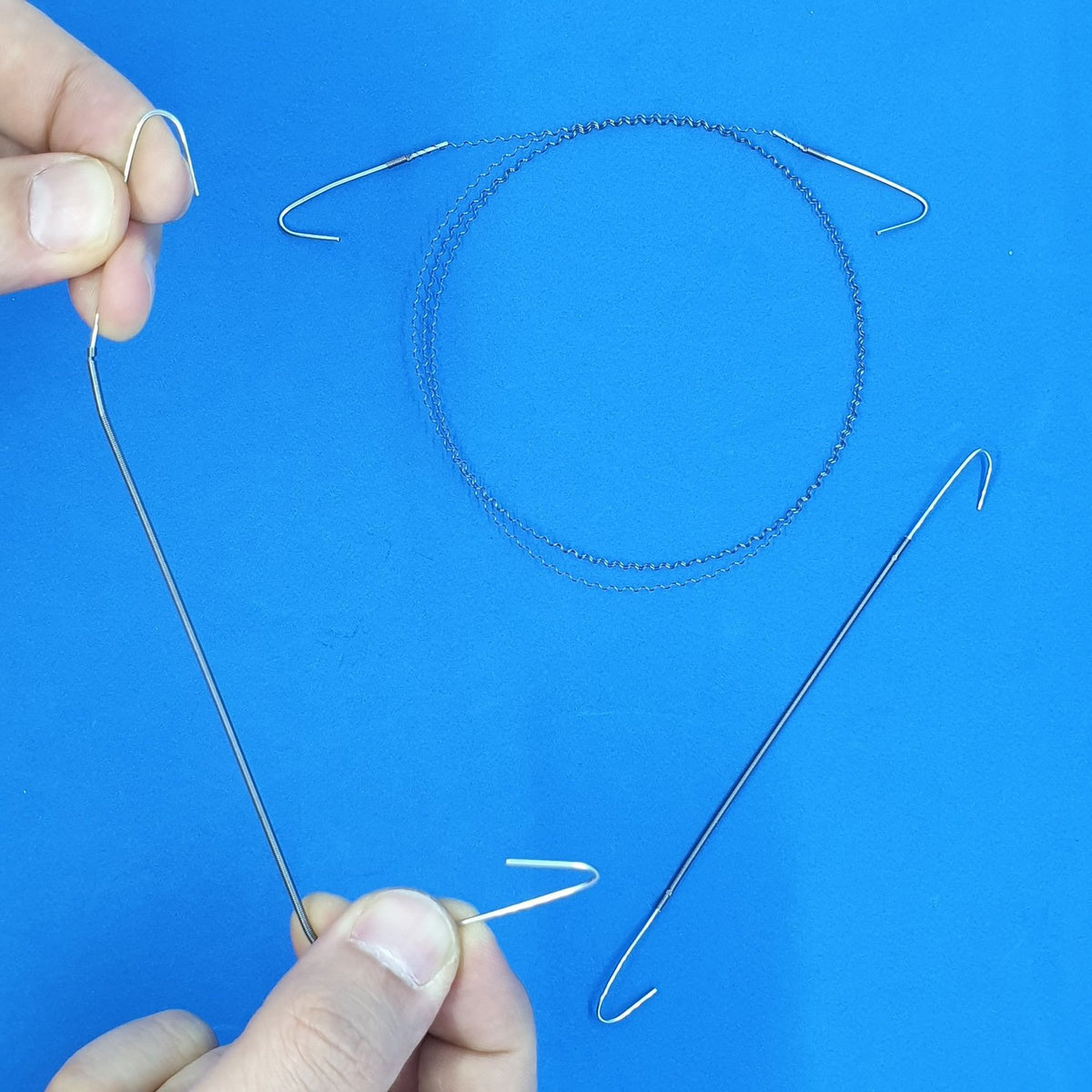 Extendable Jet Wire Ceiling Hooks Spring Hanging Wire — Hang and Display