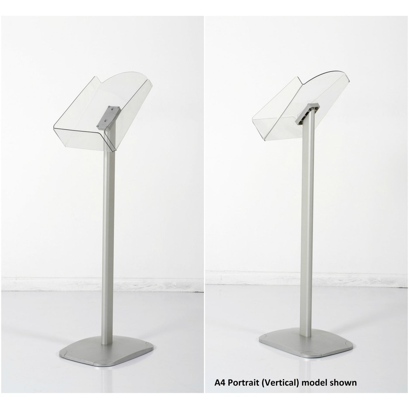 Floor Standing A4 Brochure Stand with Acrylic Tray Brochure Dispenser ...