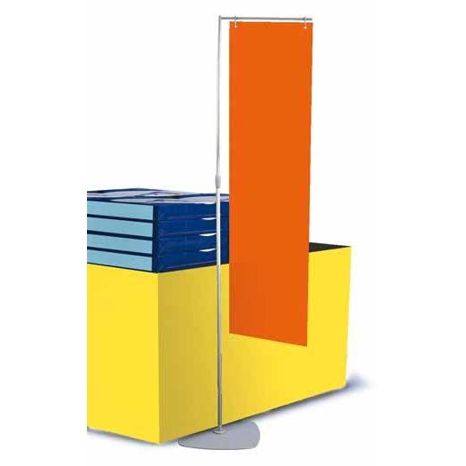 Free Standing Metal Sign Stand Banner Hanger with Telescopic Pole ...