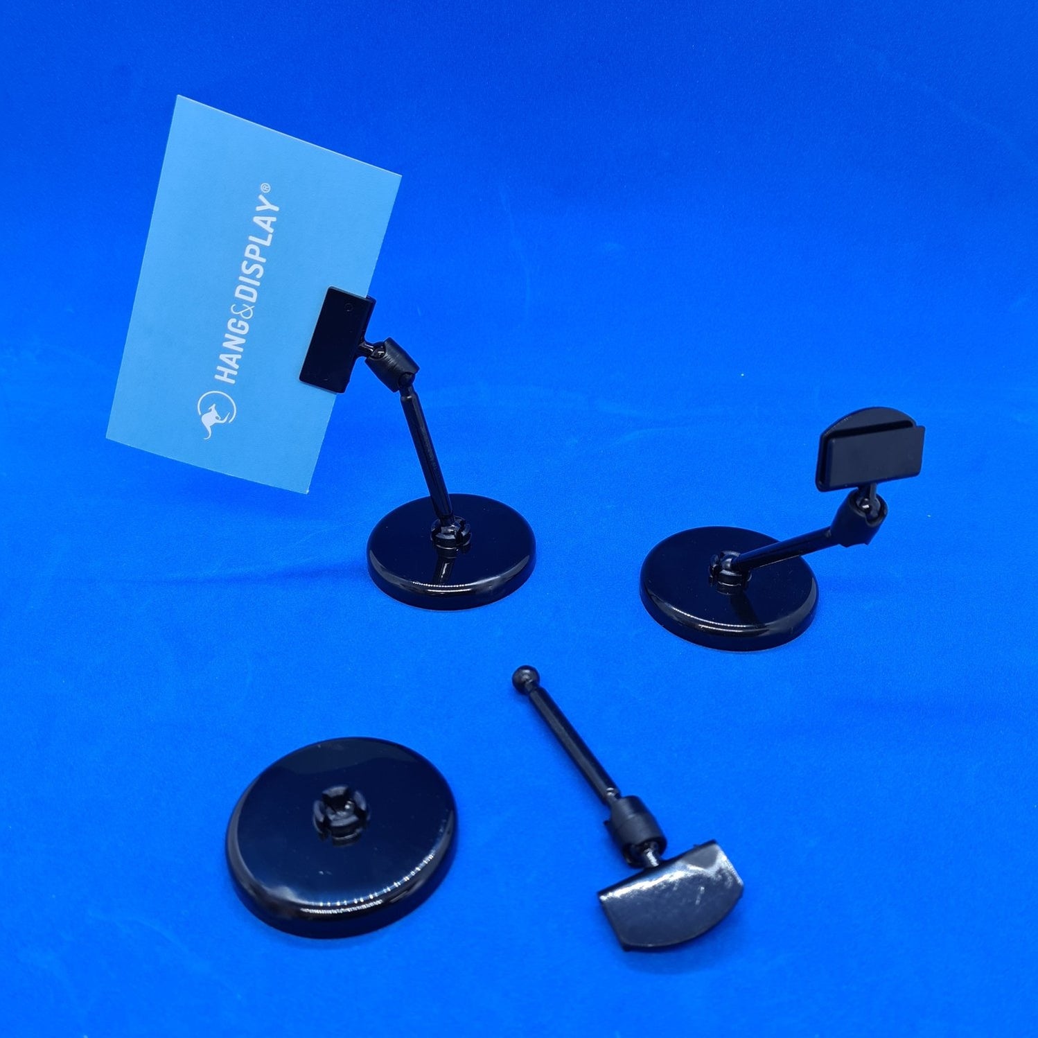 Freestanding POS Plastic Ticket and Sign Holder Round Base — Hang and ...