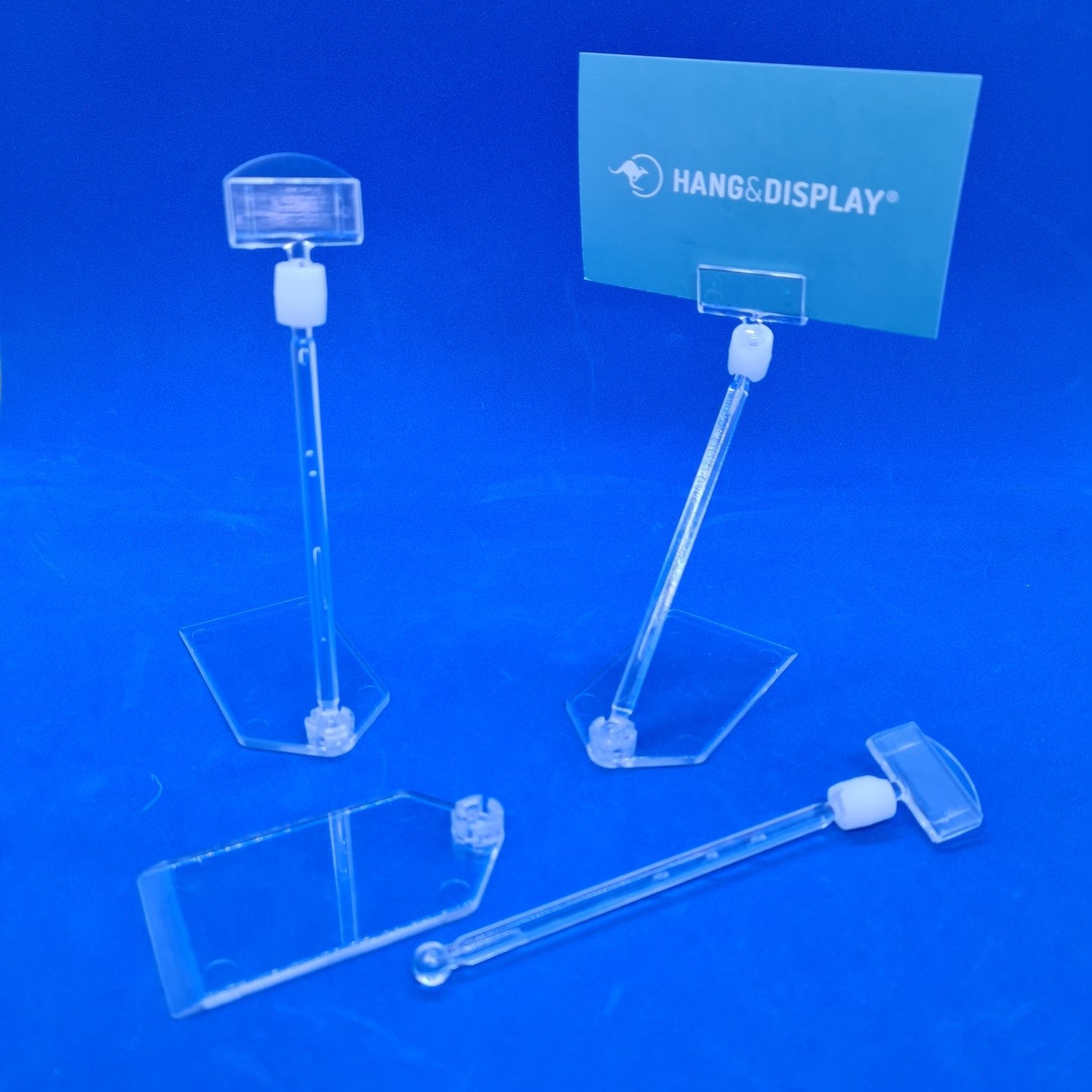 Freestanding POS Plastic Ticket and Sign Holder Under Tray Sliding bas ...