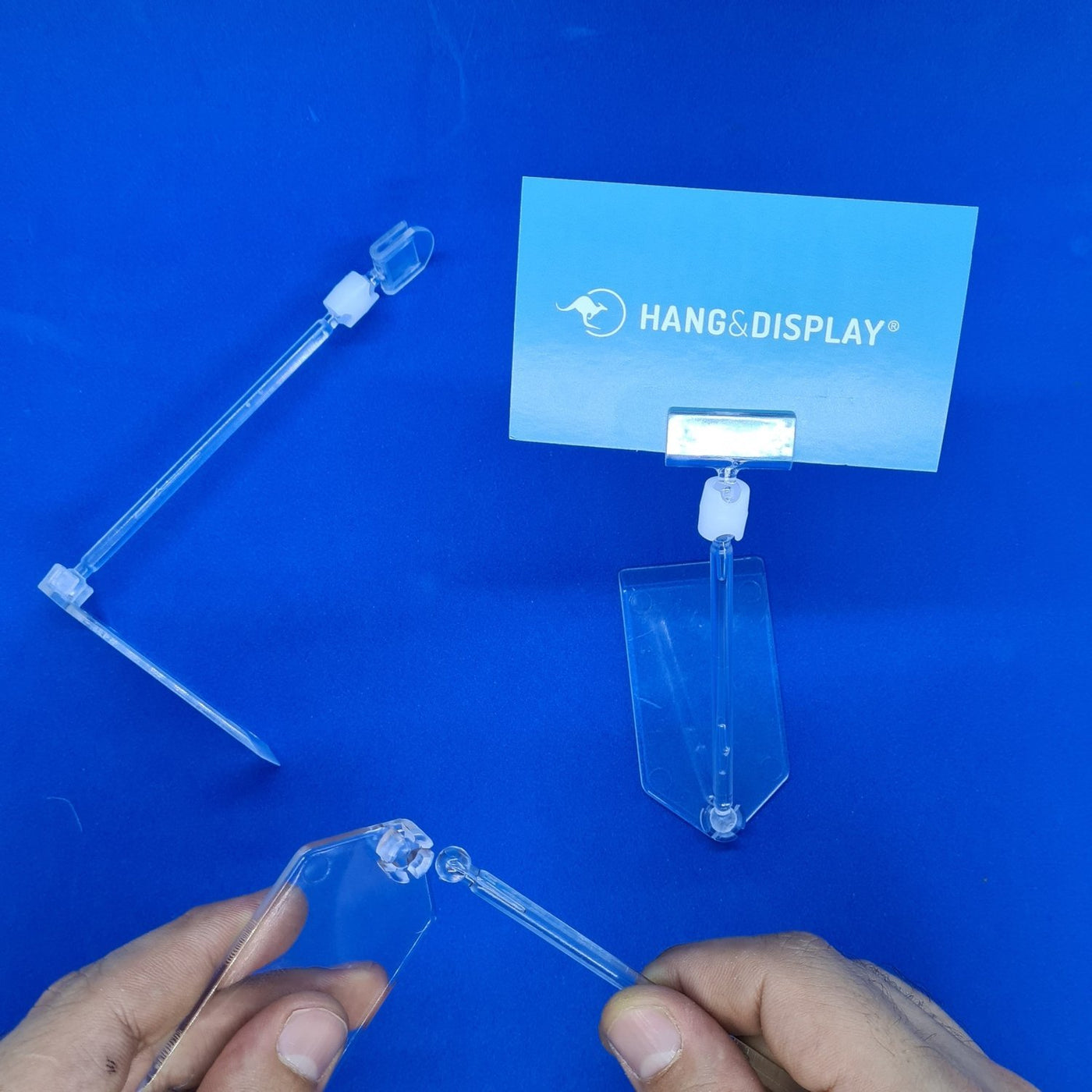 Freestanding POS Plastic Ticket and Sign Holder Under Tray Sliding bas ...