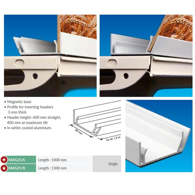 Magnetic Banner, Sign and Header Holder Rail Aluminium Profile — Hang ...