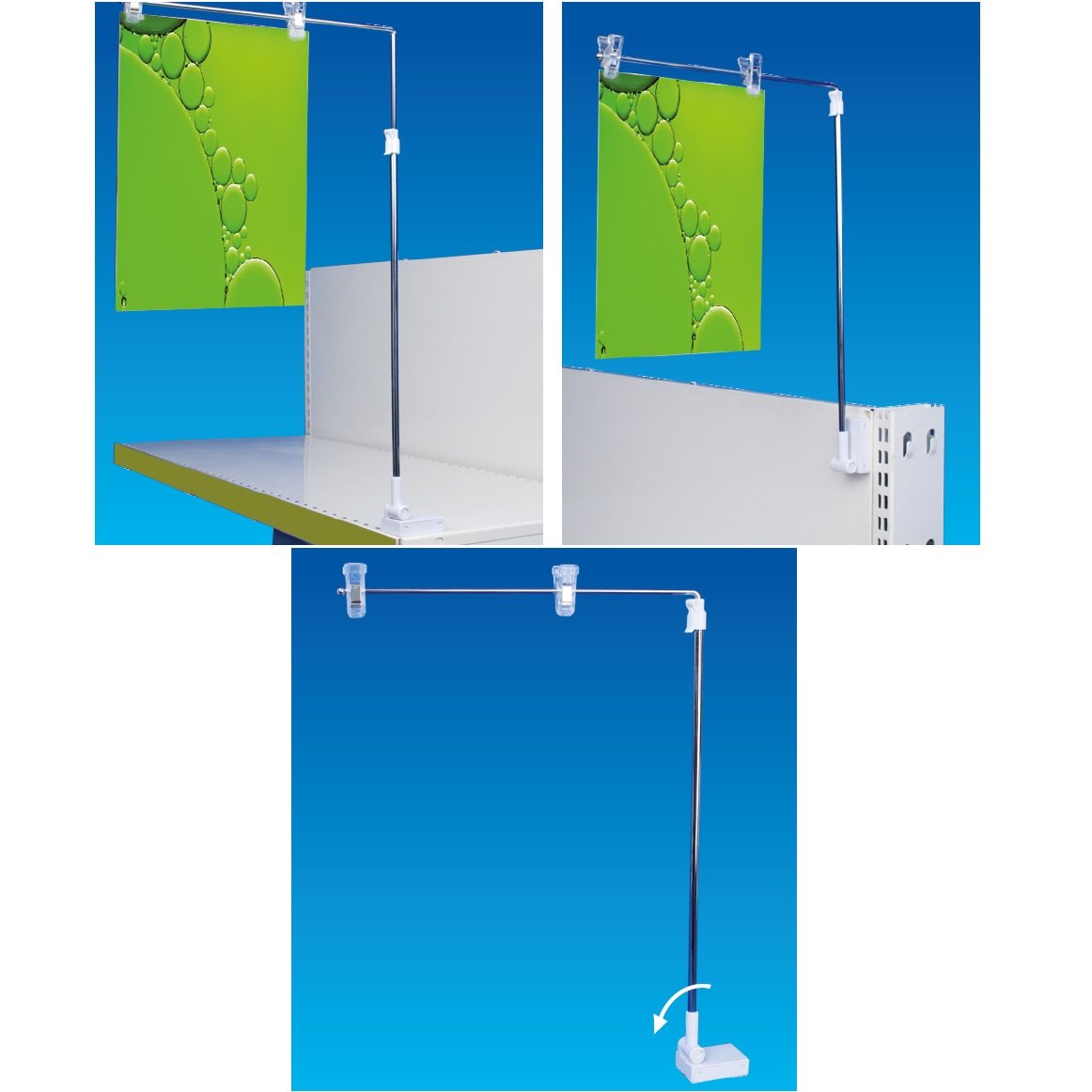 Magnetic Base Adjustable Angle Raised Telescopic Banner and Sign Holde ...