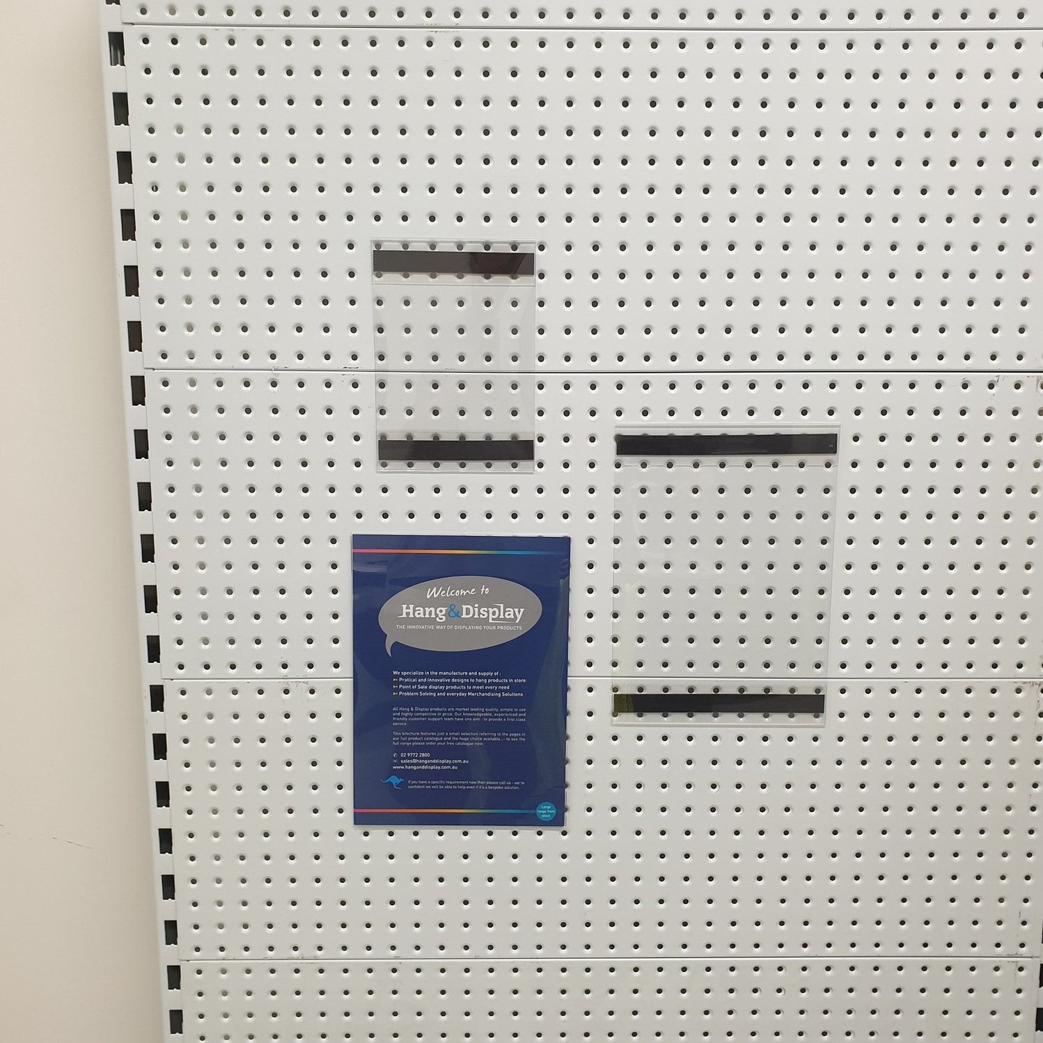 Magnetic Sign Holder Clear Plastic Sleeve POC4 — Hang and Display