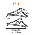 Mobile Ceiling Sign Hangers Triarama & Quadrama TRI — Hang and Display