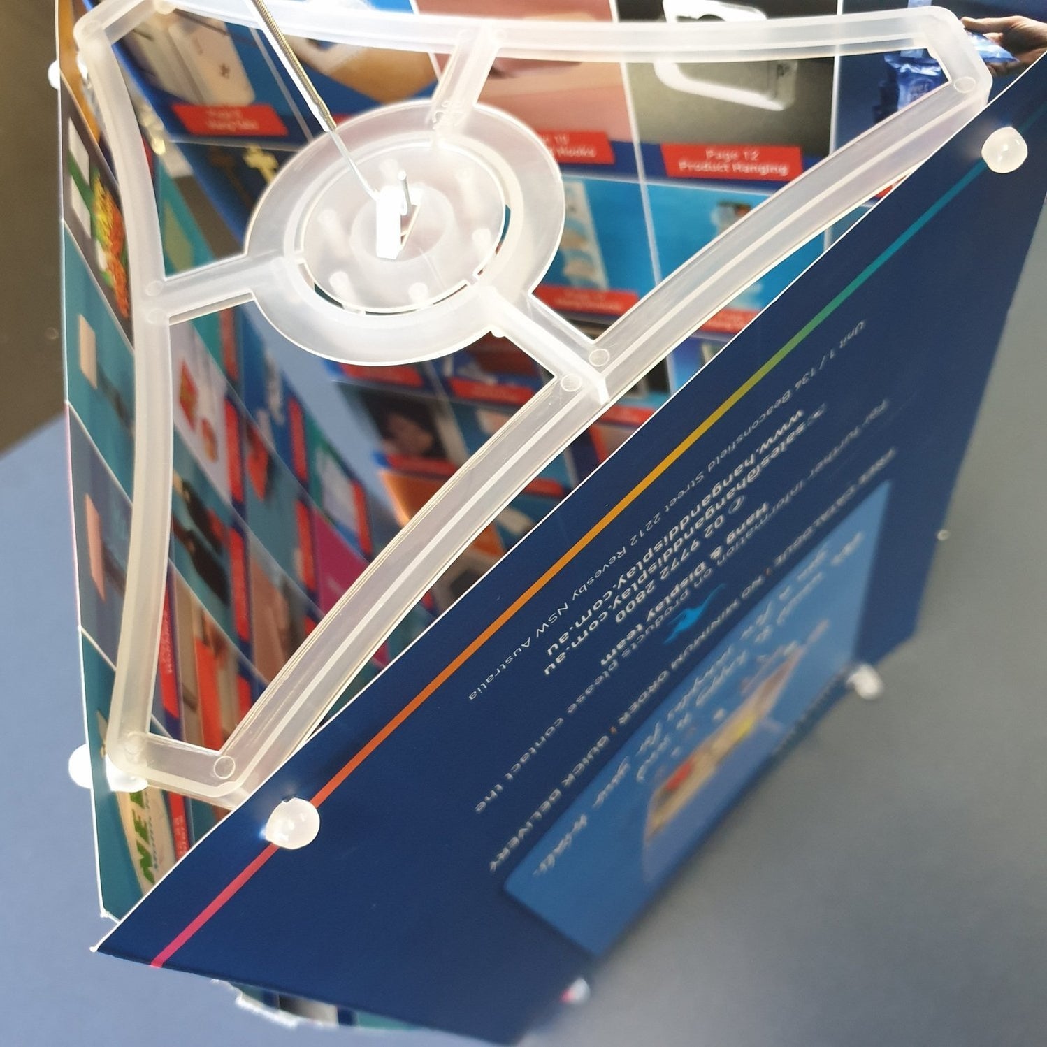 Mobile Ceiling Sign Hangers Triarama & Quadrama TRI — Hang and Display