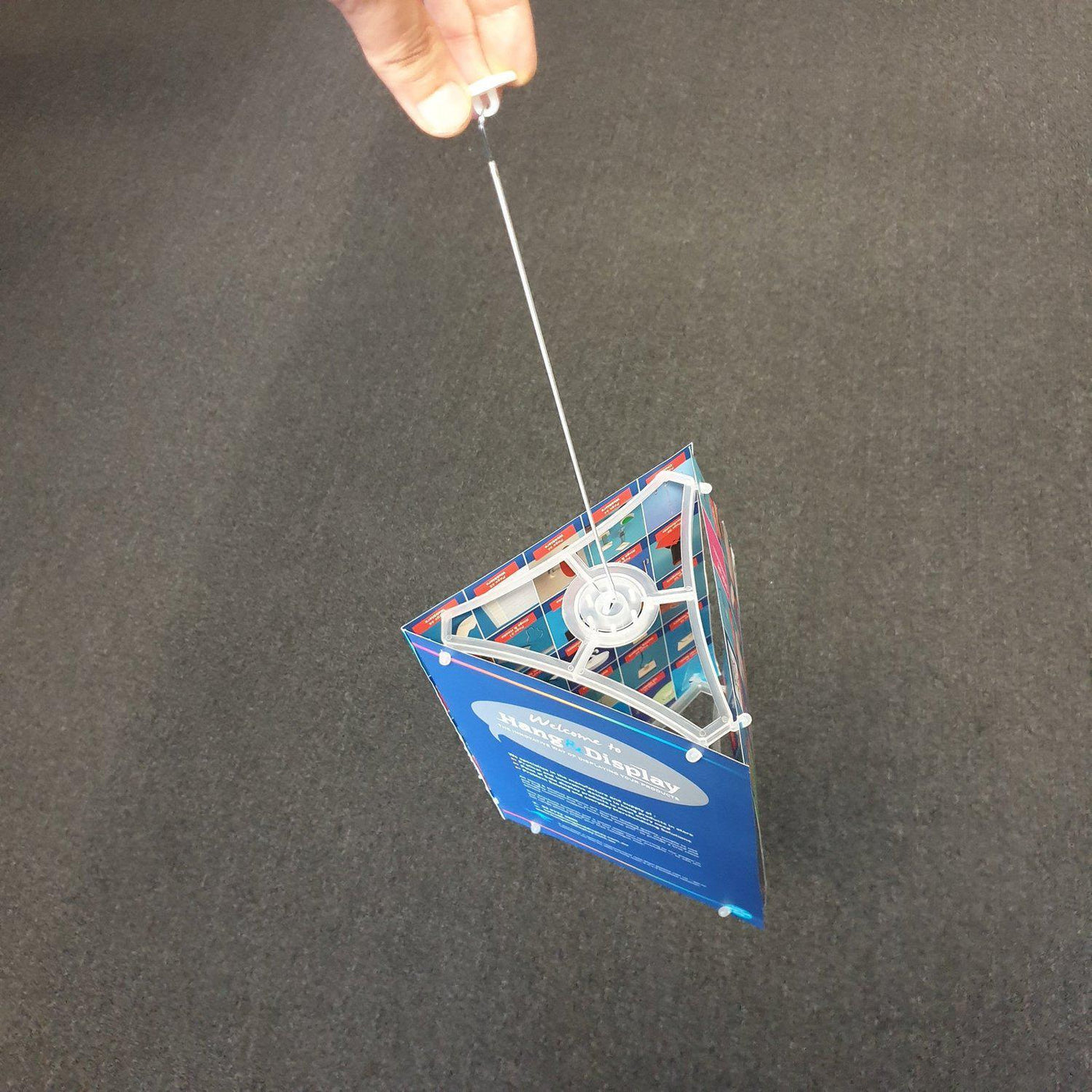 Mobile Ceiling Sign Hangers Triarama & Quadrama TRI — Hang and Display