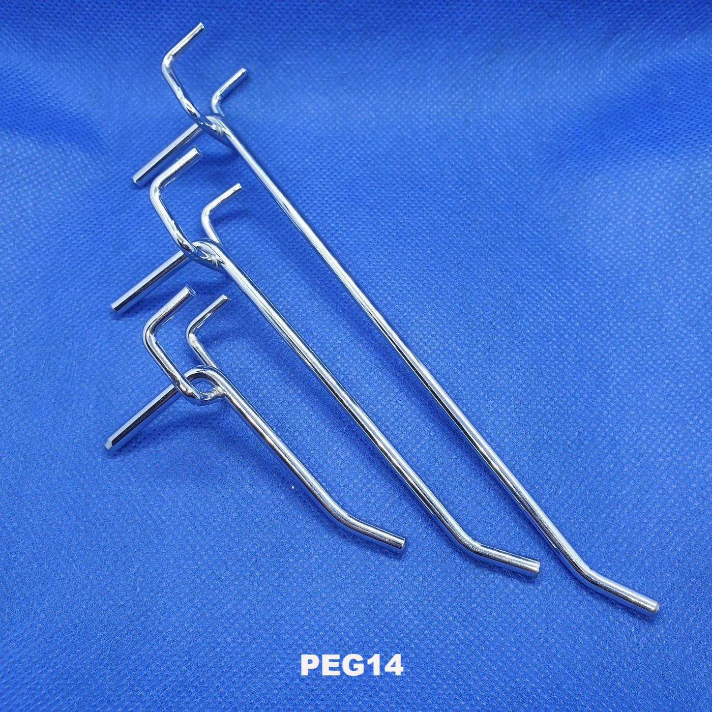 Pegboard and Slatwall Single Prong Metal Merchandising Hook PEG14 ...