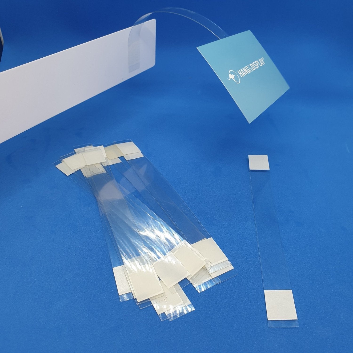 Plastic Transparent Shelf Wobblers with Adhesive Pads WOB1 — Hang and ...