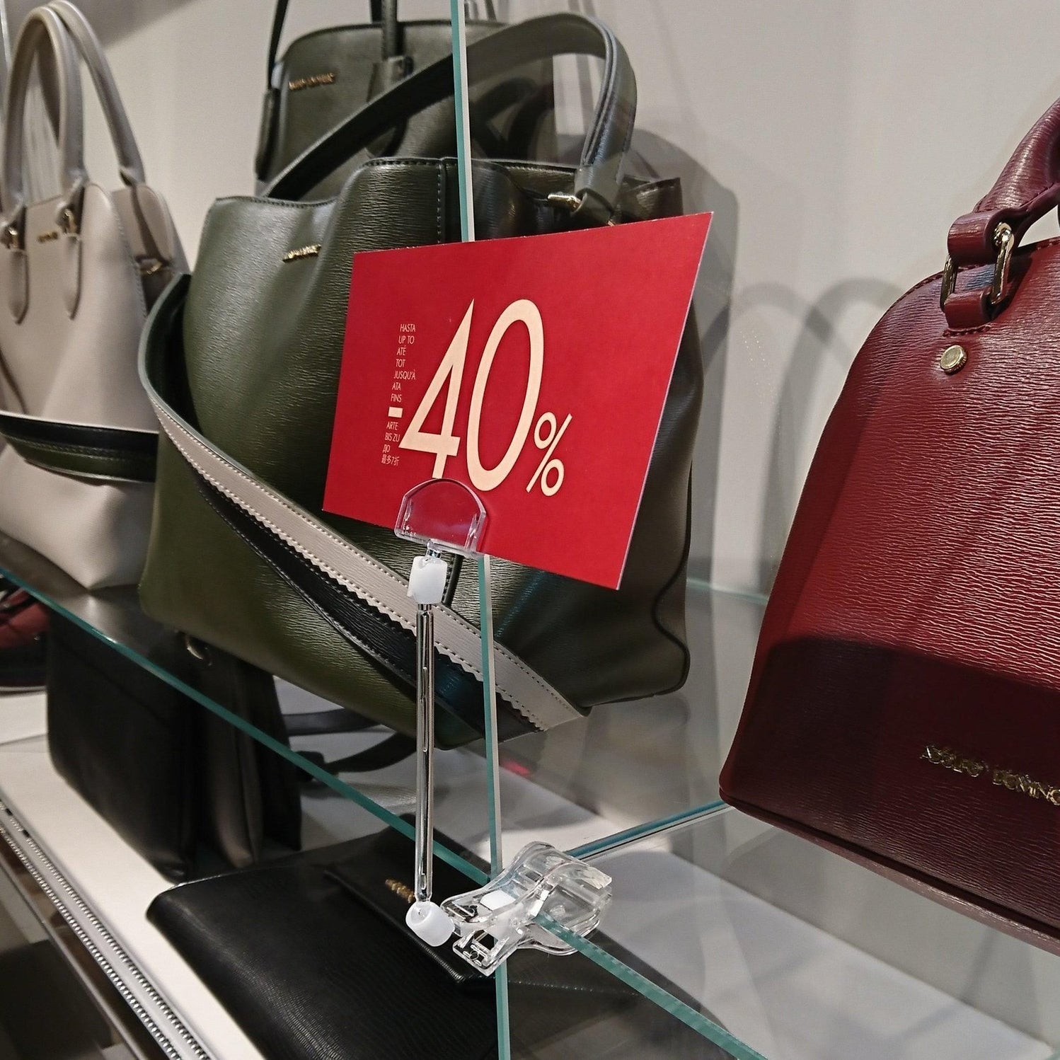 POS Ticket Holder with Claw, Card Holder and Adjustable Long Stem ...