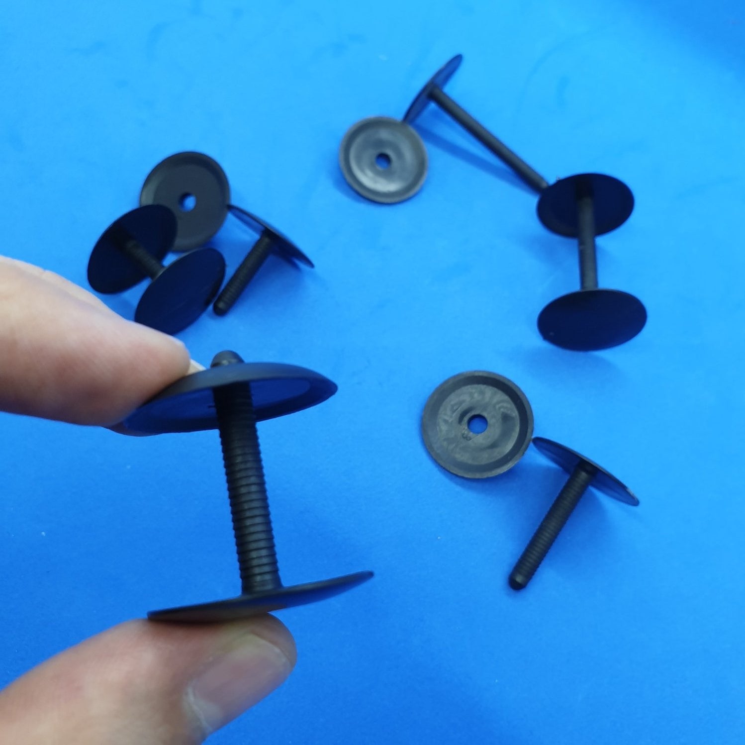 Push Snap Ratchet Plastic Rivet Pin Black DIS19 — Hang and Display