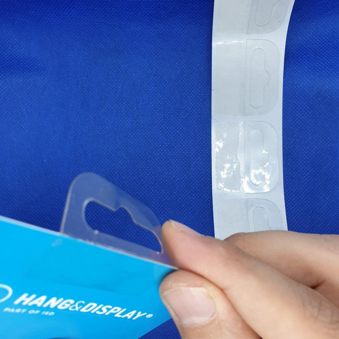 Self Adhesive Hang Tabs Flexi Euro Slot on Reel REF-364 — Hang and Display