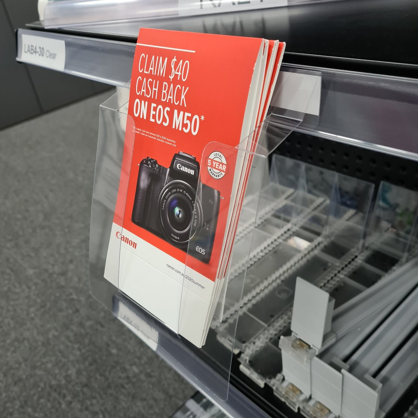 Shelf Mounted Leaflet Dispenser Shelf Talker with Adhesive — Hang and ...