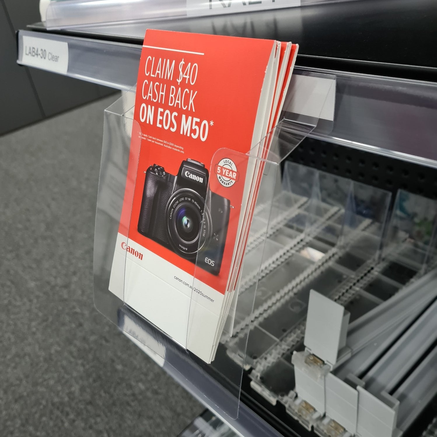 Shelf Mounted Leaflet Dispenser Shelf Talker with Adhesive — Hang and ...
