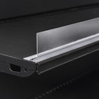 Shelf Stopper Strip Clear PVC with T-Rail and Adhesive Base — Hang and ...