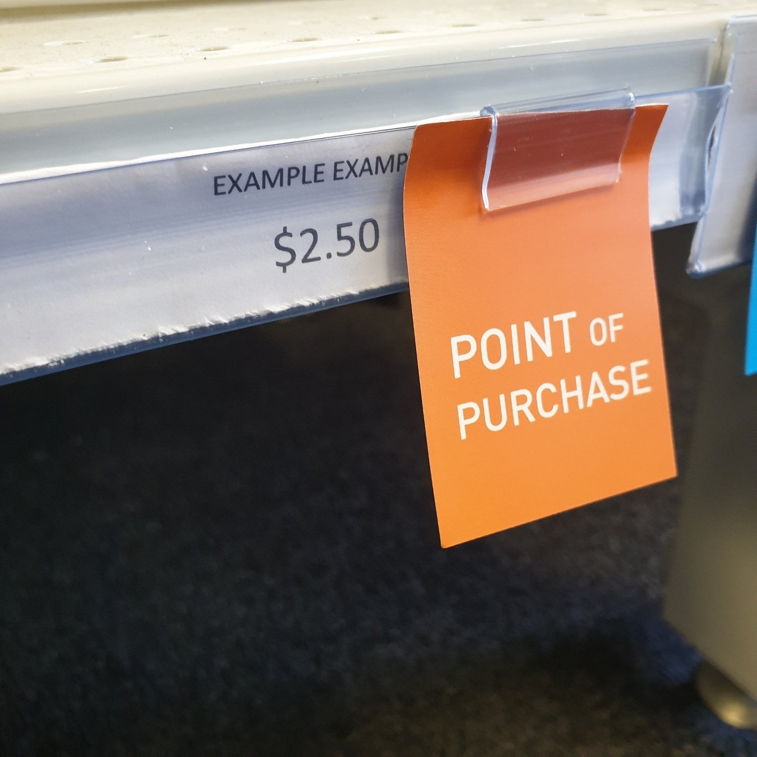 Shelf Talker Clip for Data Strips LAB30/25 — Hang and Display