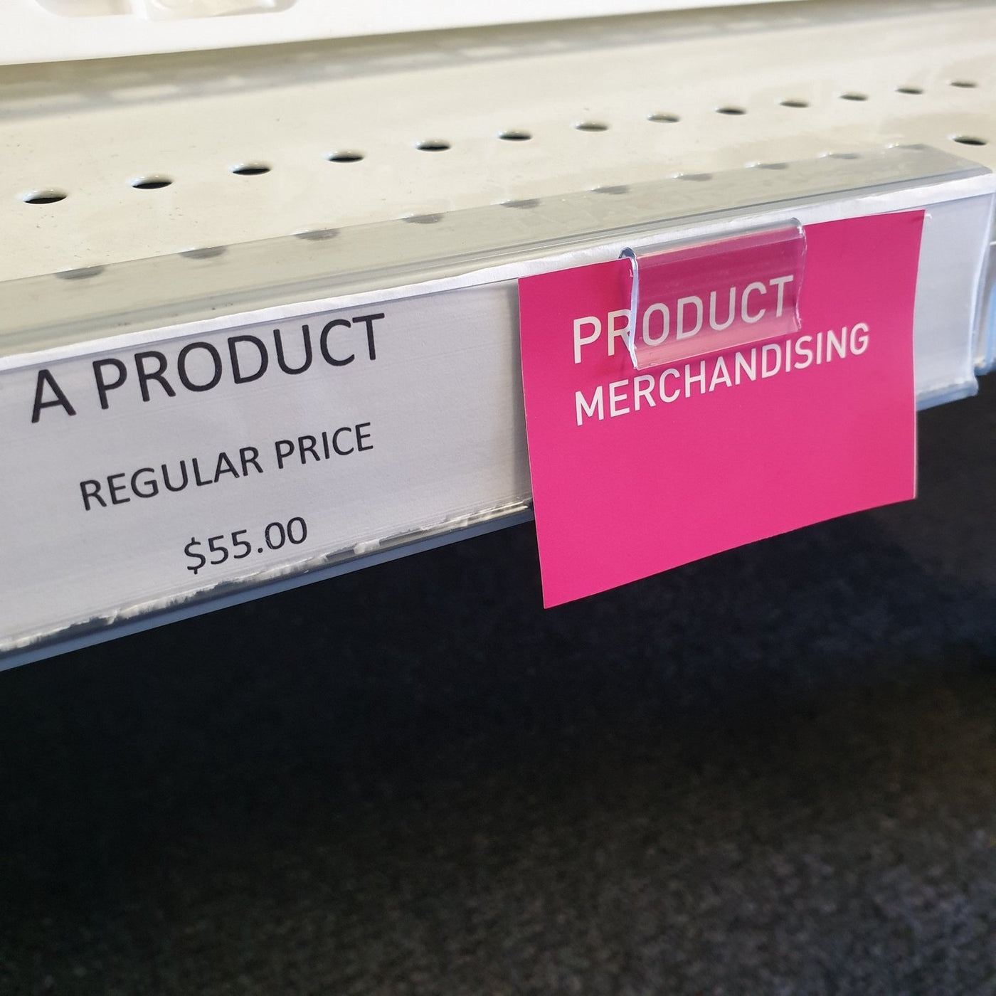 Shelf Talker Clip for Data Strips LAB30/25 — Hang and Display