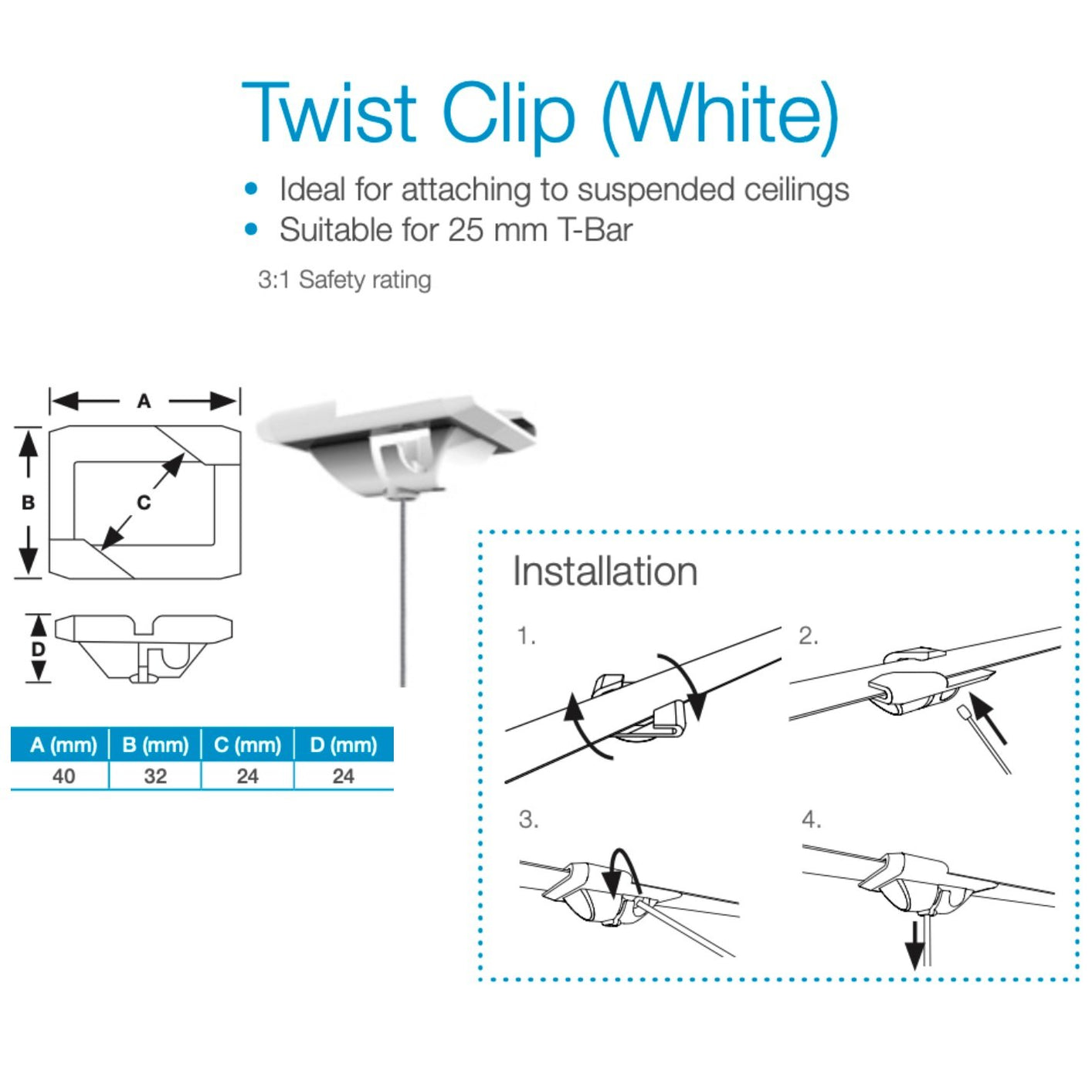Steel Wire Hanging System Ceiling Clip with Adjustable Sign Panel Clam ...