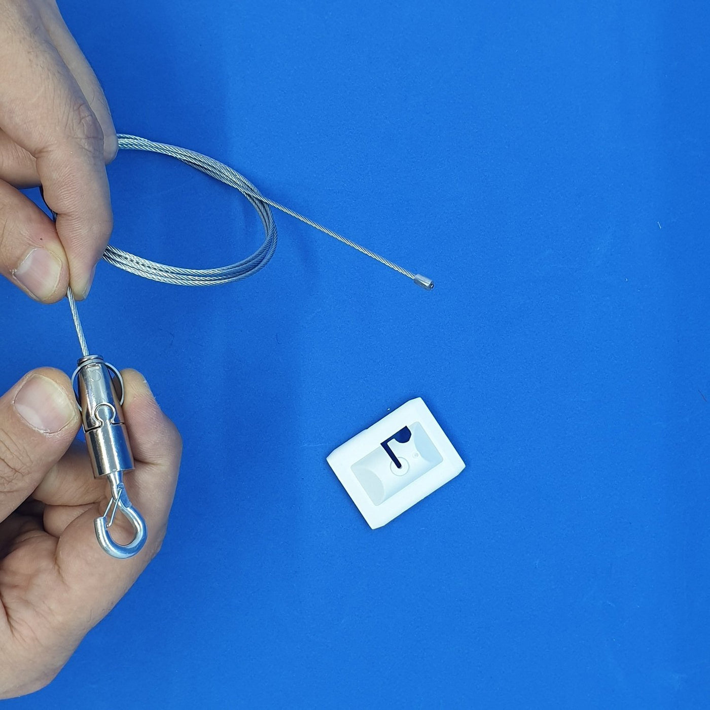 Steel Wire Hanging System Ceiling Clip with Adjustable Snap Hook — Hang ...