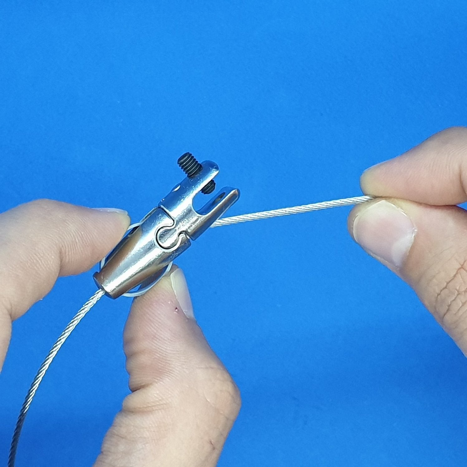 Steel Wire Hanging System Looped End with Adjustable Sign Panel Clamp ...