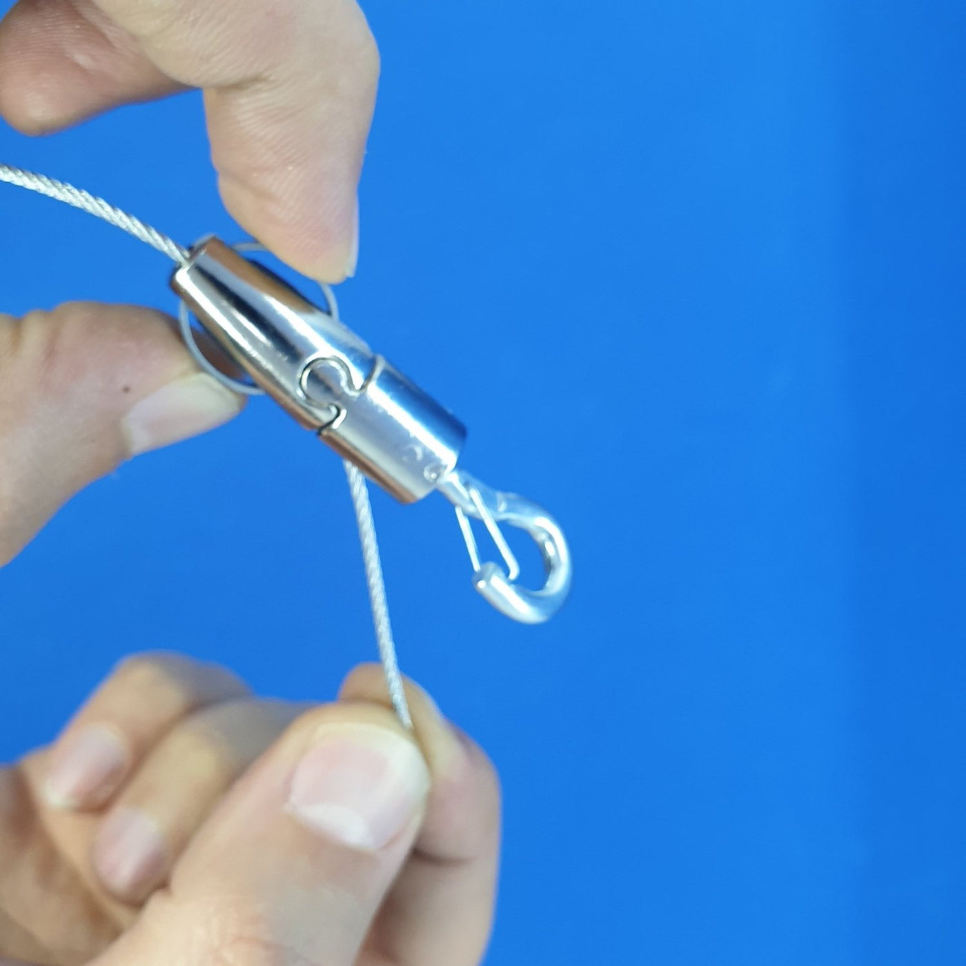 Steel Wire Hanging System Looped End with Adjustable Snap Hook — Hang ...