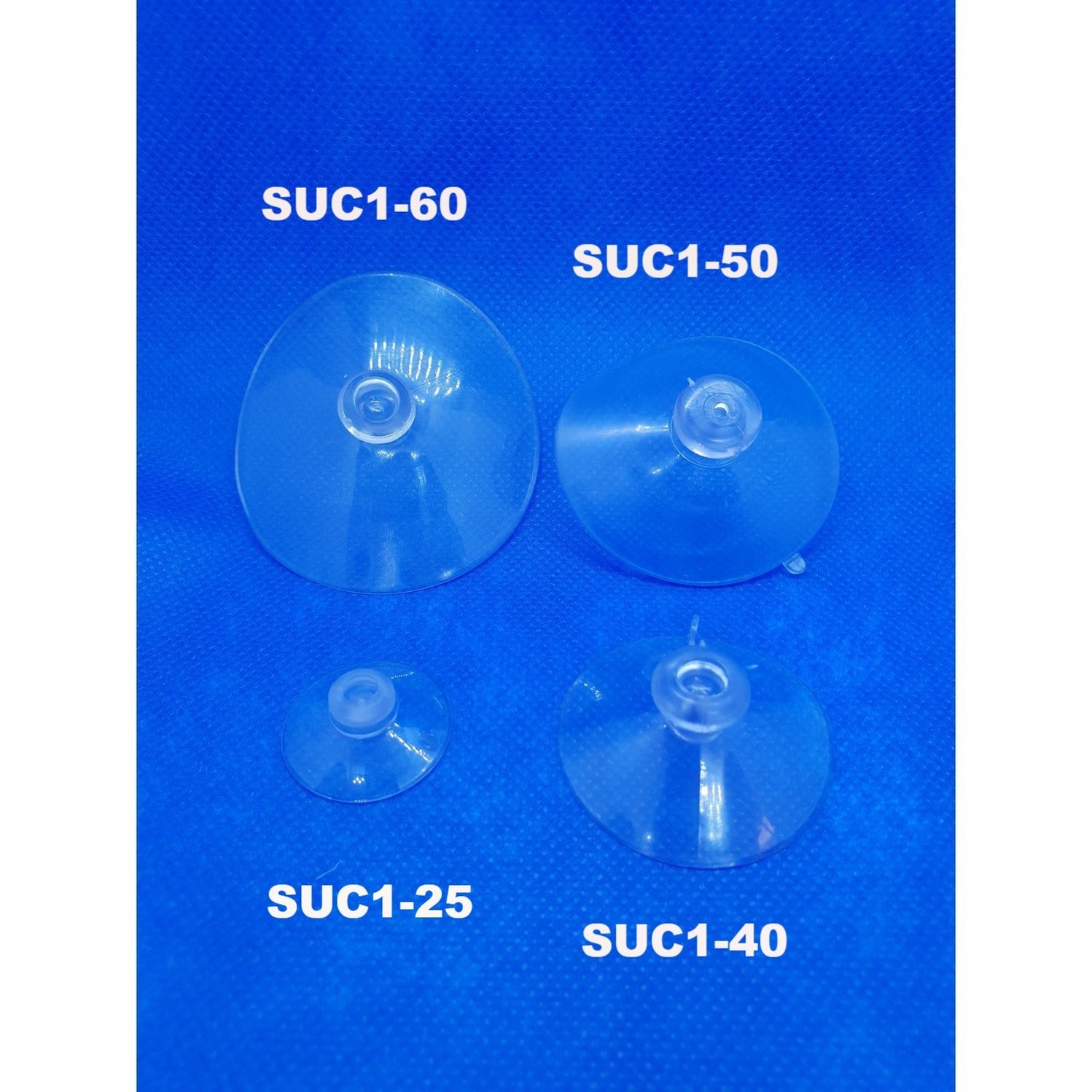 Suction Cup Transparent with Mushroom Head SUC1 — Hang and Display