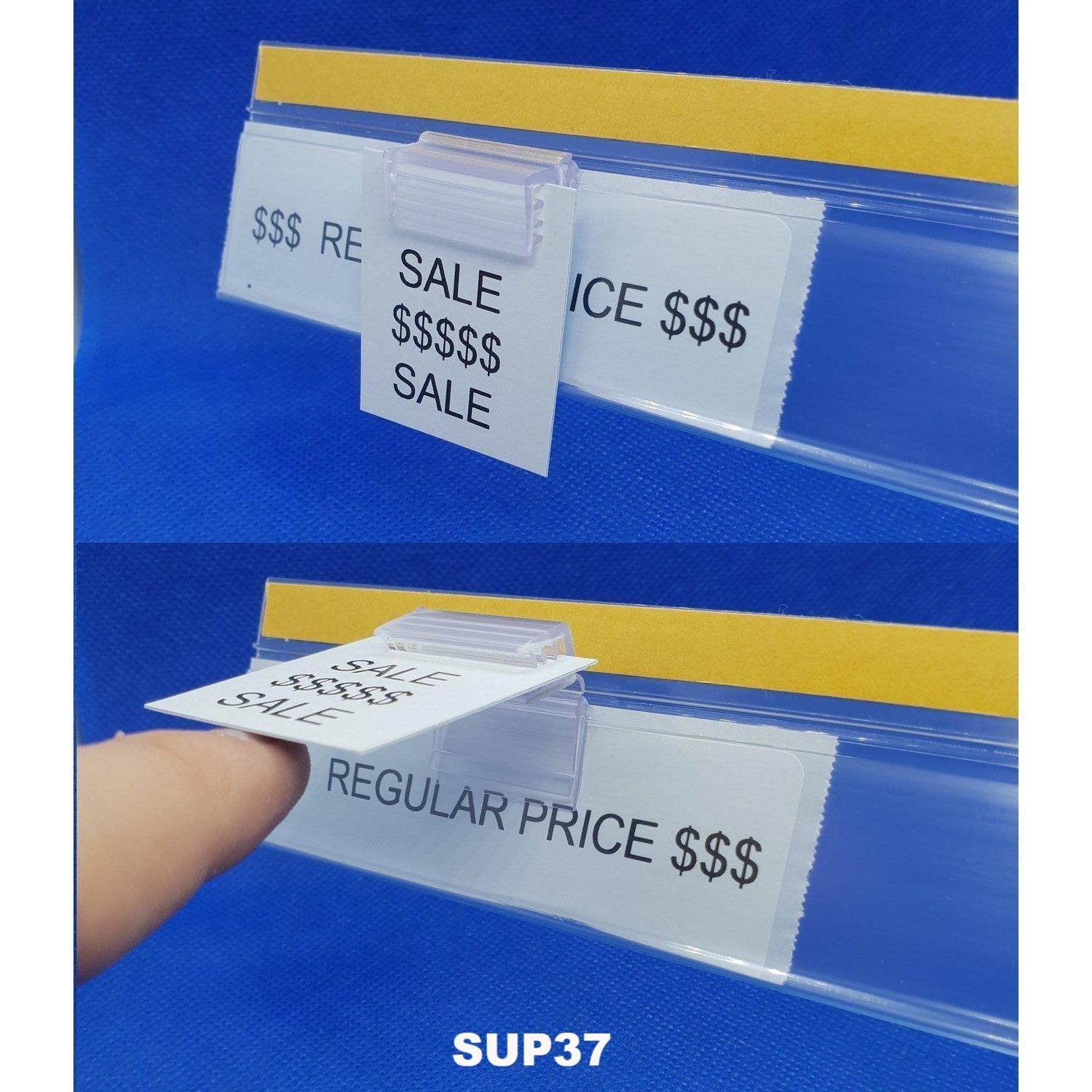 SuperGrip Parallel Sign Holder for Data Strips and Shelves SUP37 SUP38 ...