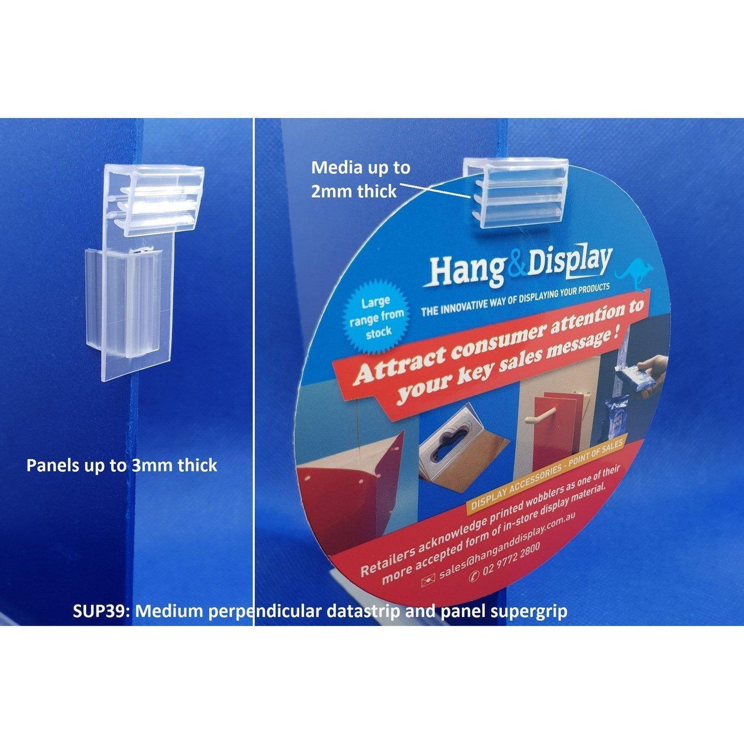 Supergrip Perpendicular Sign Holder for Data Strips and Shelves SUP36 ...