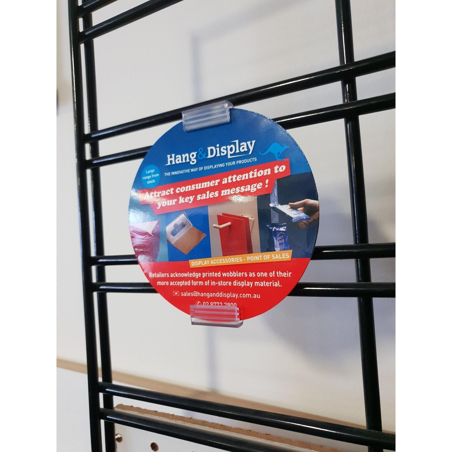 SuperGrip Upright Sign Holder for Wire Basket and Grid Mesh SUP49 ...