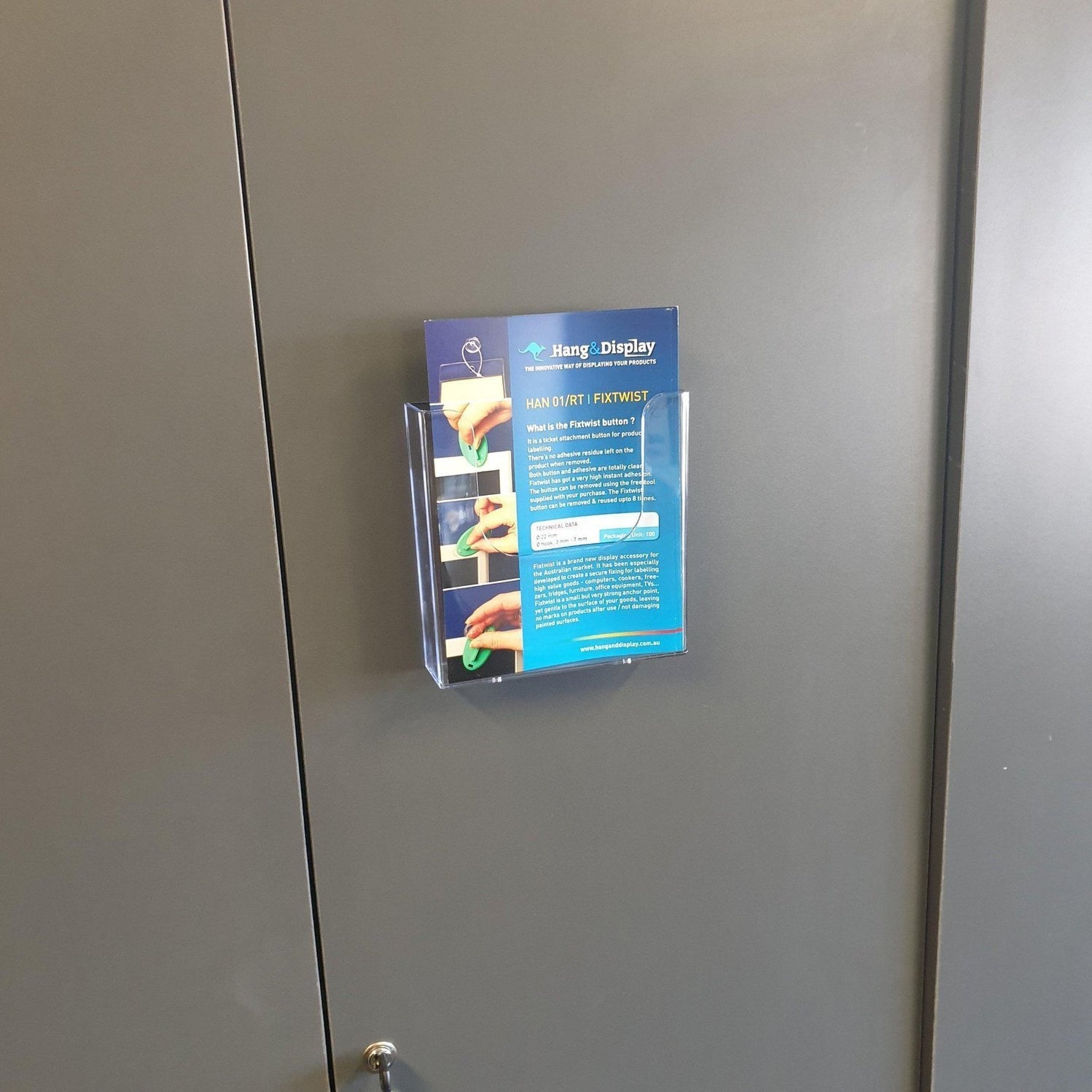 Wall Mounted Clear Brochure Holder Leaflet Dispenser A4 — Hang and Display